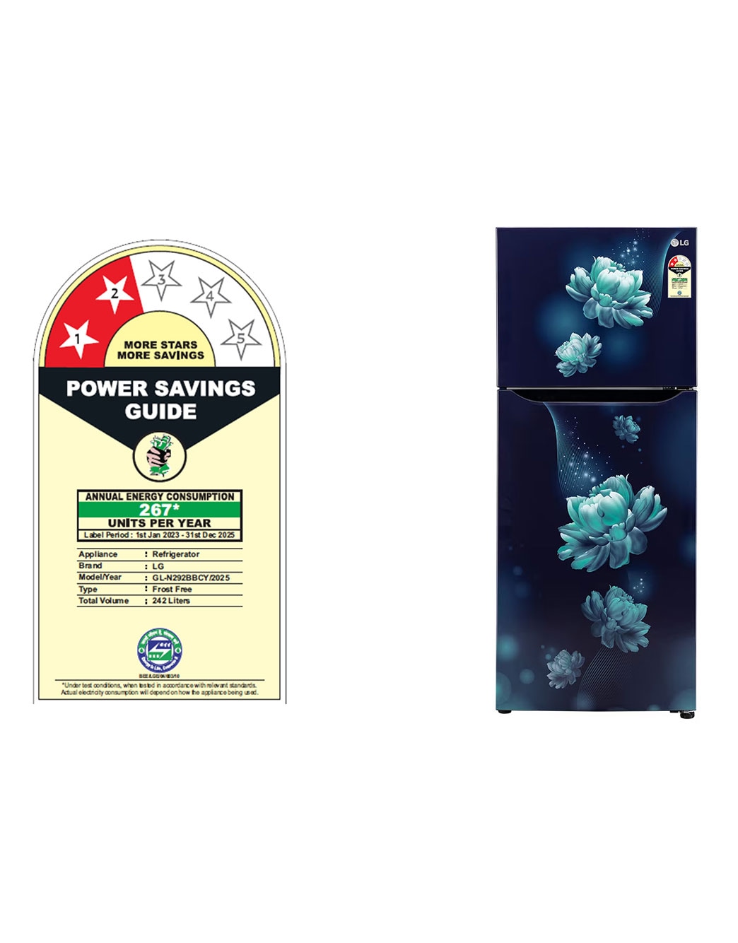 Buy 242L Double Door Refrigerator - GL-N292BBCY | LG IN