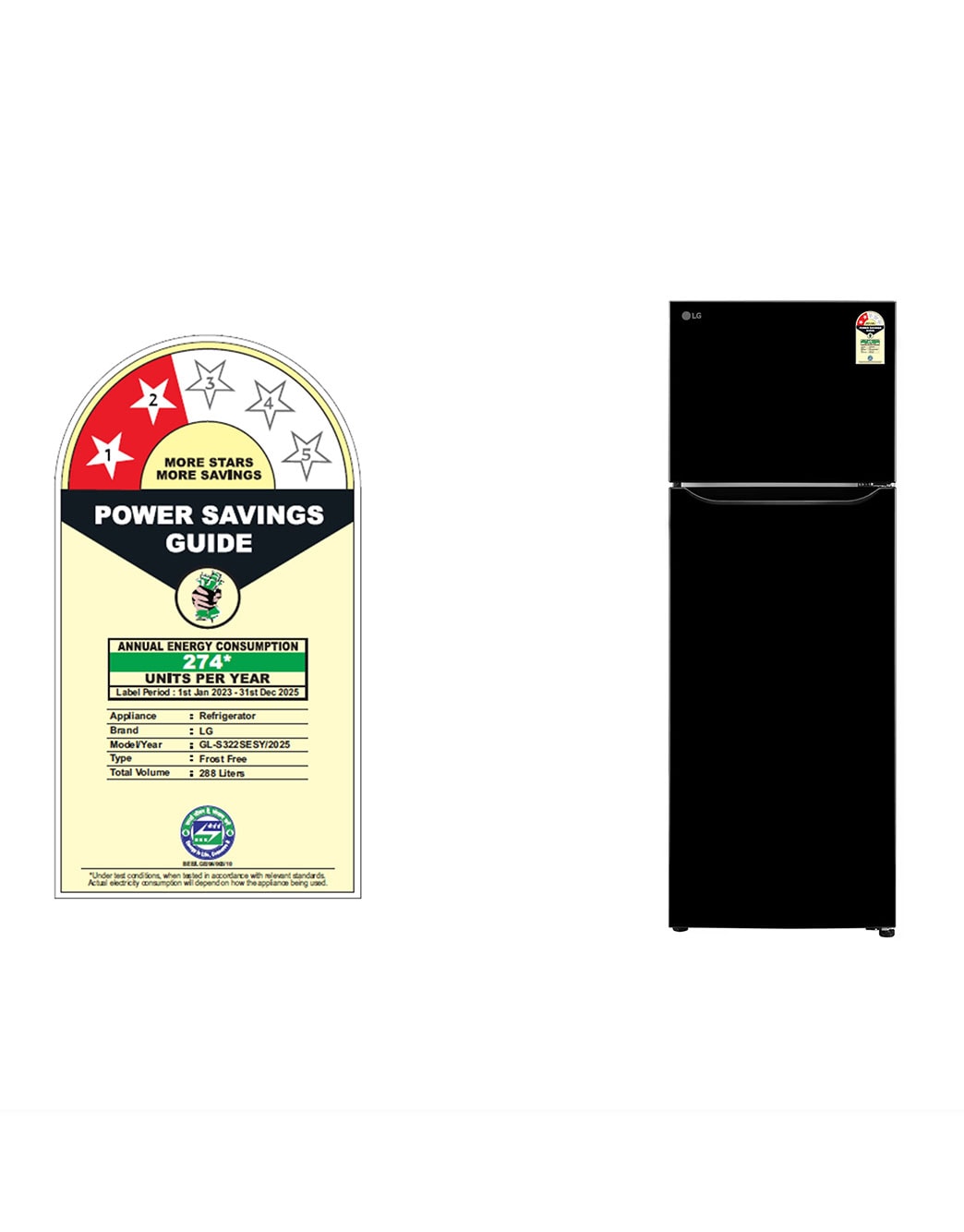 Buy 288 L Double Door Fridge Online - GL-S322SESY | LG India