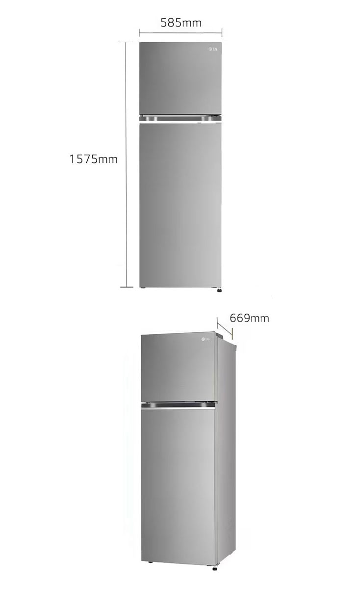Buy 264L Double Door Refrigerator - GL-S302SPZY | LG IN