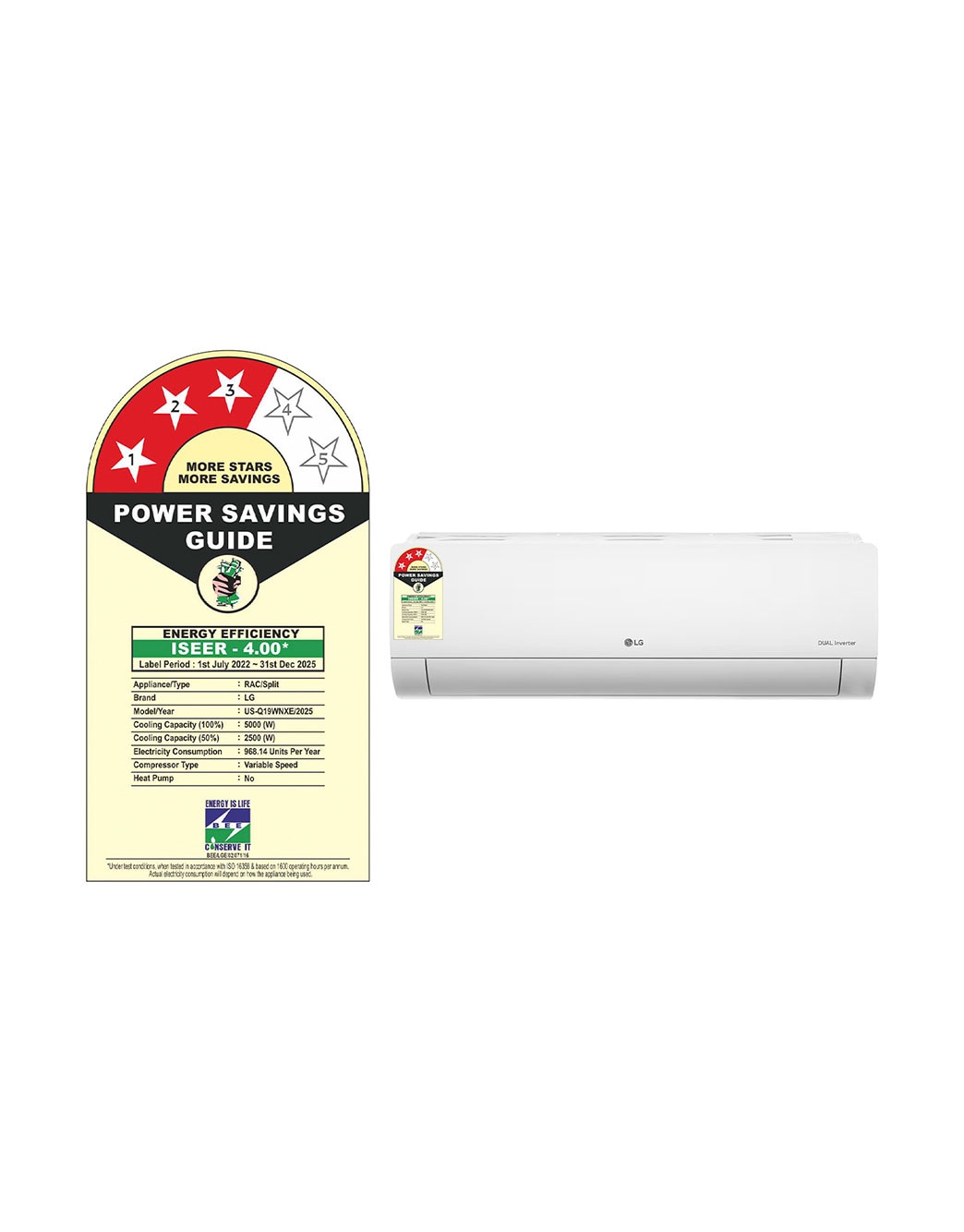 Buy 3 Star AI Convertible Split AC - US-Q19WNXE | LG India
