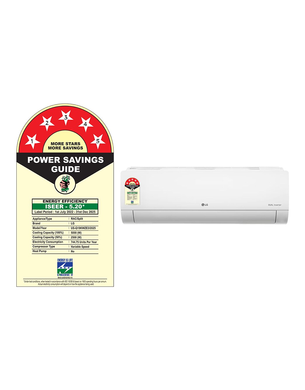 5 Star AI+ Convertible 6-in-1 Split AC - US-Q19KWZE3 | LG India