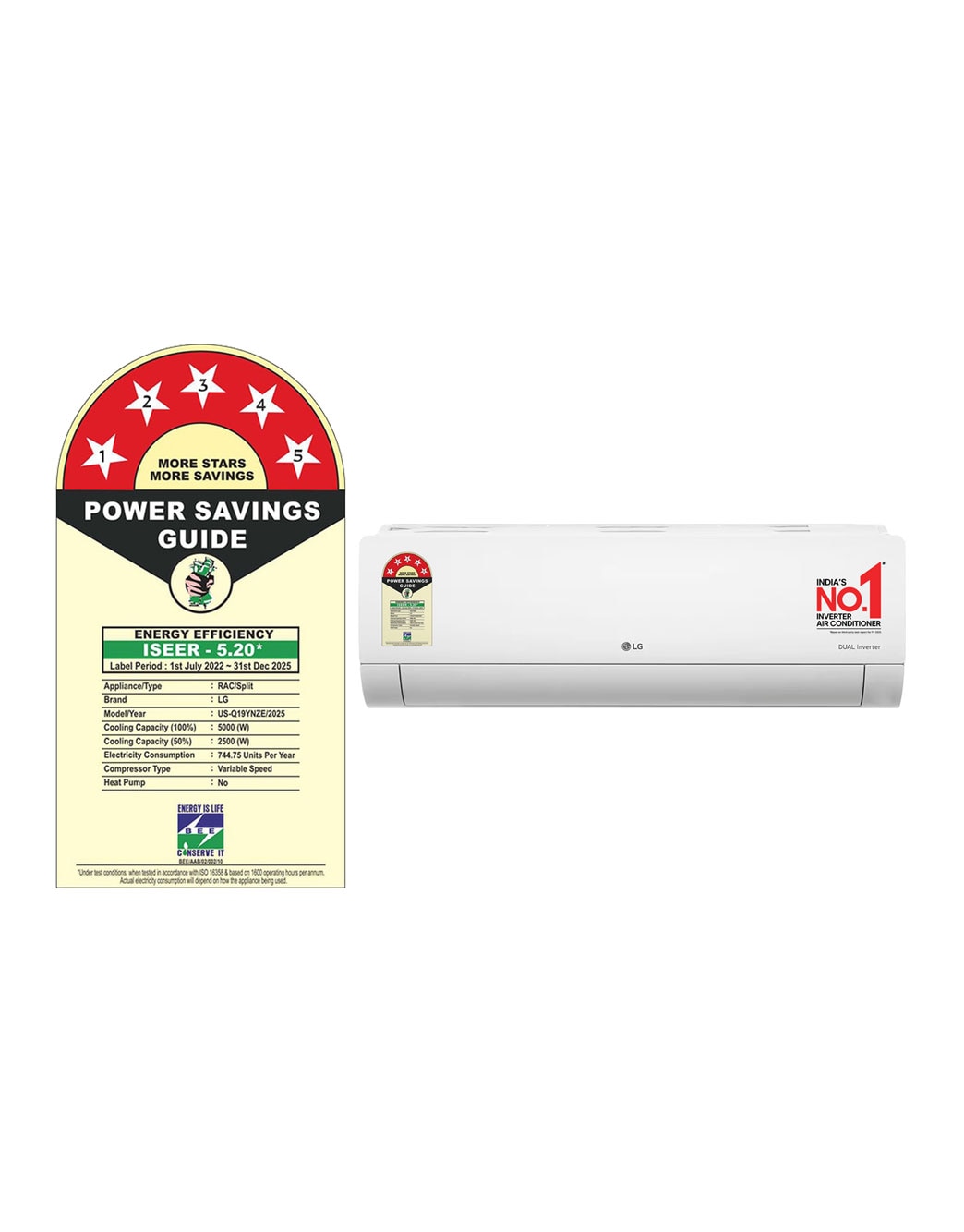 5 Star AI 6-in-1 Convertible Split AC - US-Q19YNZE | LG India