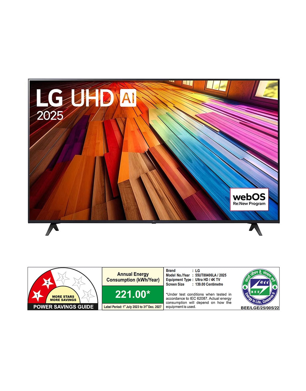 Buy 139cm (55 inch) UHD AI 4K Smart TV – 55UT80406LA | LG India