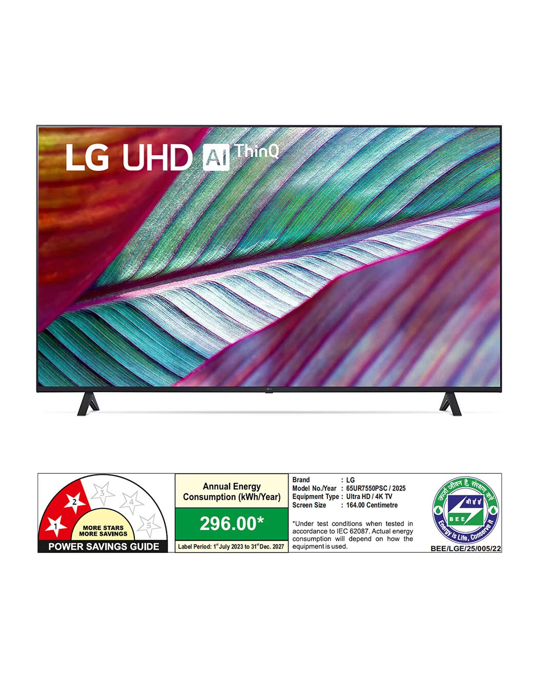 Buy 164 cm (65 inch) 4K Smart UHD TV - 65UR7550PSC | LG IN