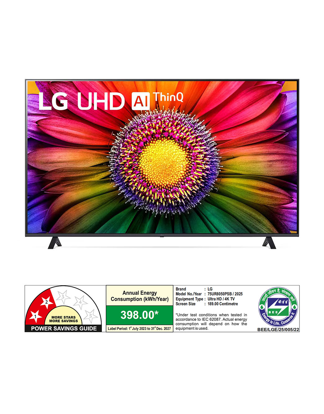 Buy UR80 189cm (75) 4K Smart UHD TV - 75UR8050PSB | LG IN