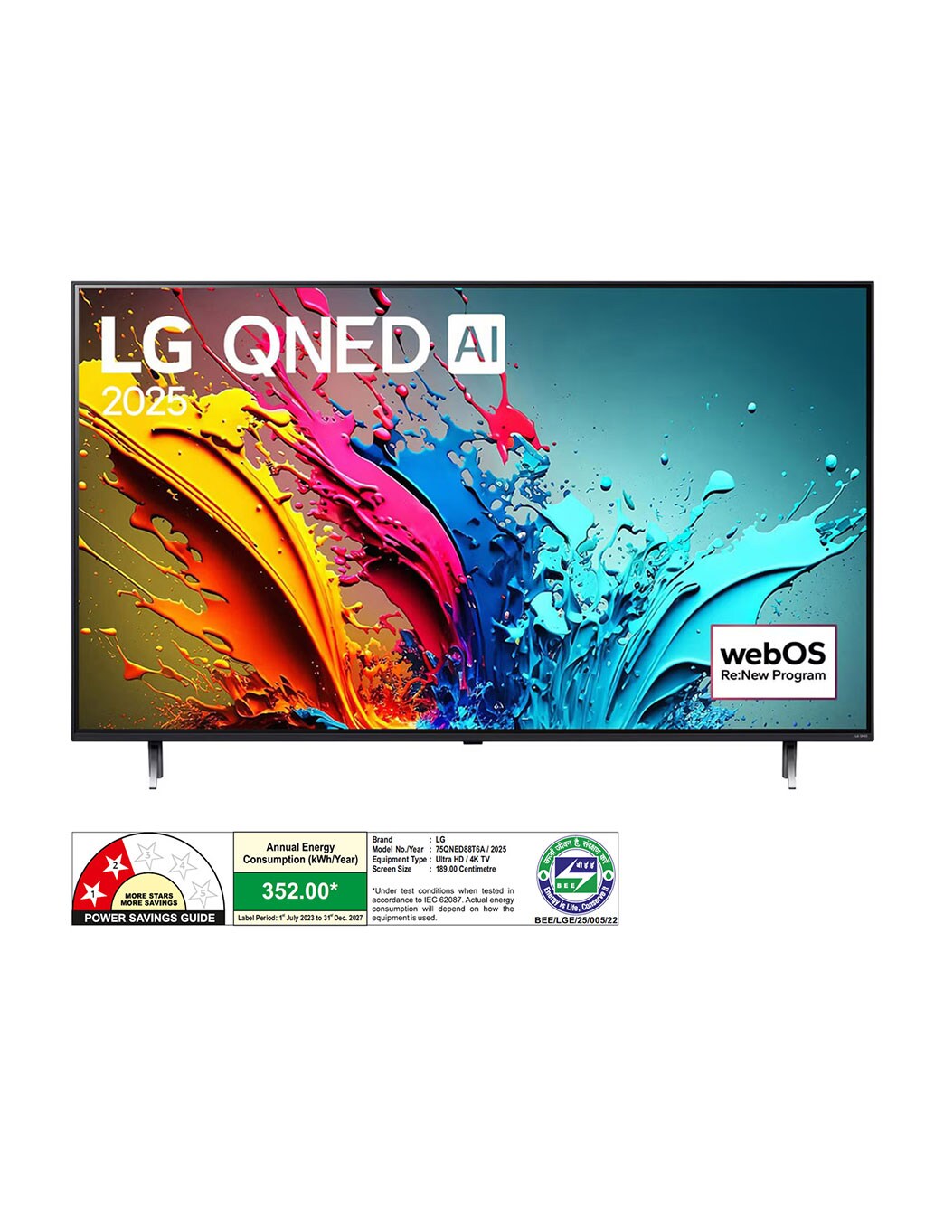 Buy LG 189 cm (75 inch) 4K Smart TV - 75QNED88T6A | LG IN