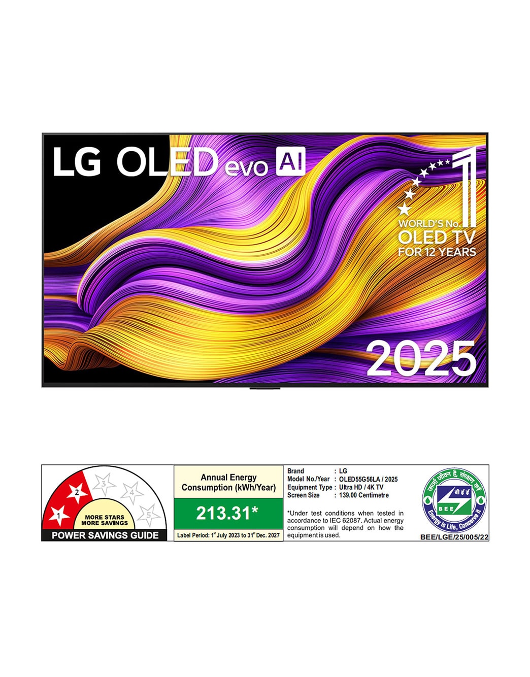 LG 139 cm (55 inch) OLED evo 4K TV - OLED55G56LA | LG IN