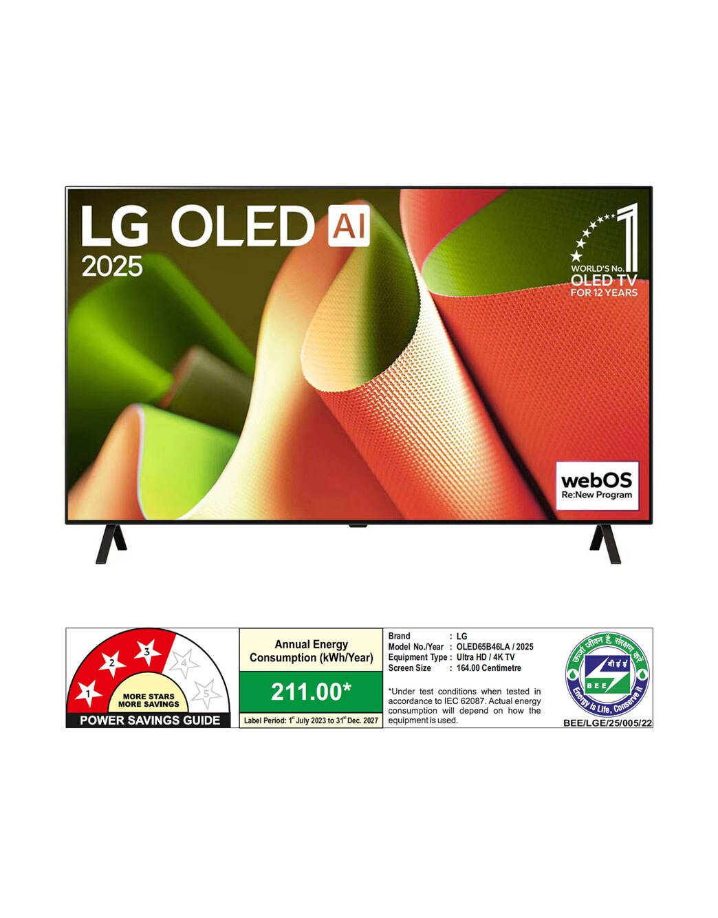 LG 164 cm (65 inch) OLED 4K Smart TV - OLED65B46LA | LG India