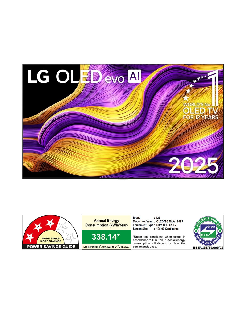 Buy 195 cm (77) OLED evo TV - OLED77G56LA | LG India