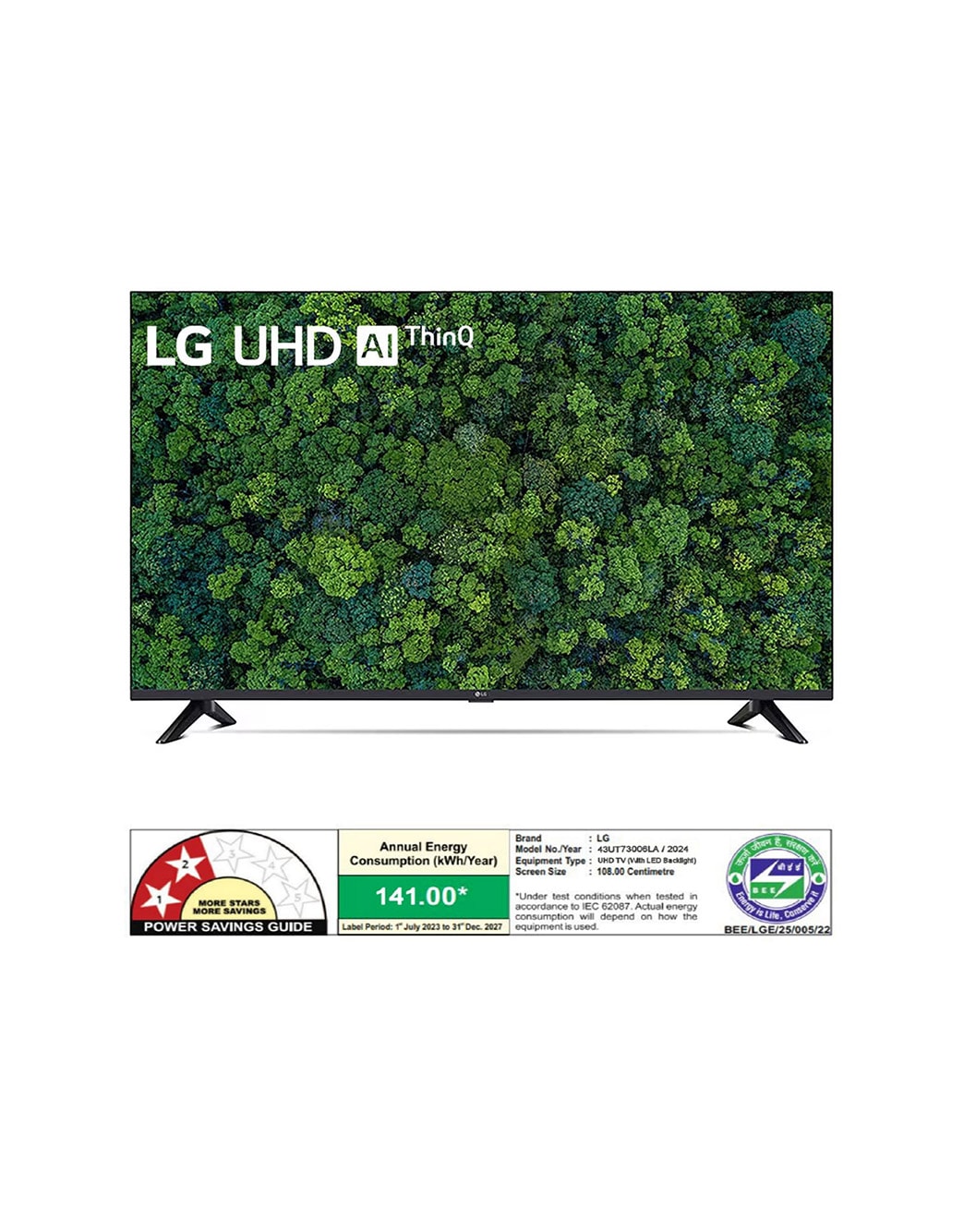 LG 108 cm (43 inch) 4K UHD Smart TV - 43UT73006LA | LG India