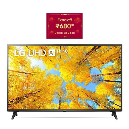 LG 108 cm (43) UHD TV (UQ75) with α5 Gen5 AI Processor 4K, ThinQ AI ...