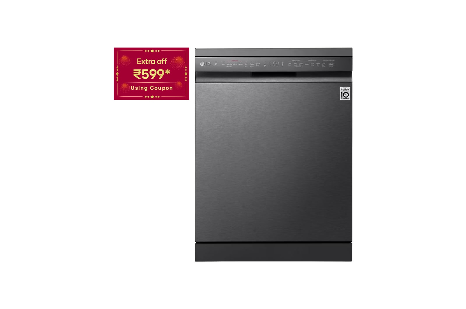 LG 14 Place Settings Dishwasher, Matt Black - DFB424FM | LG IN