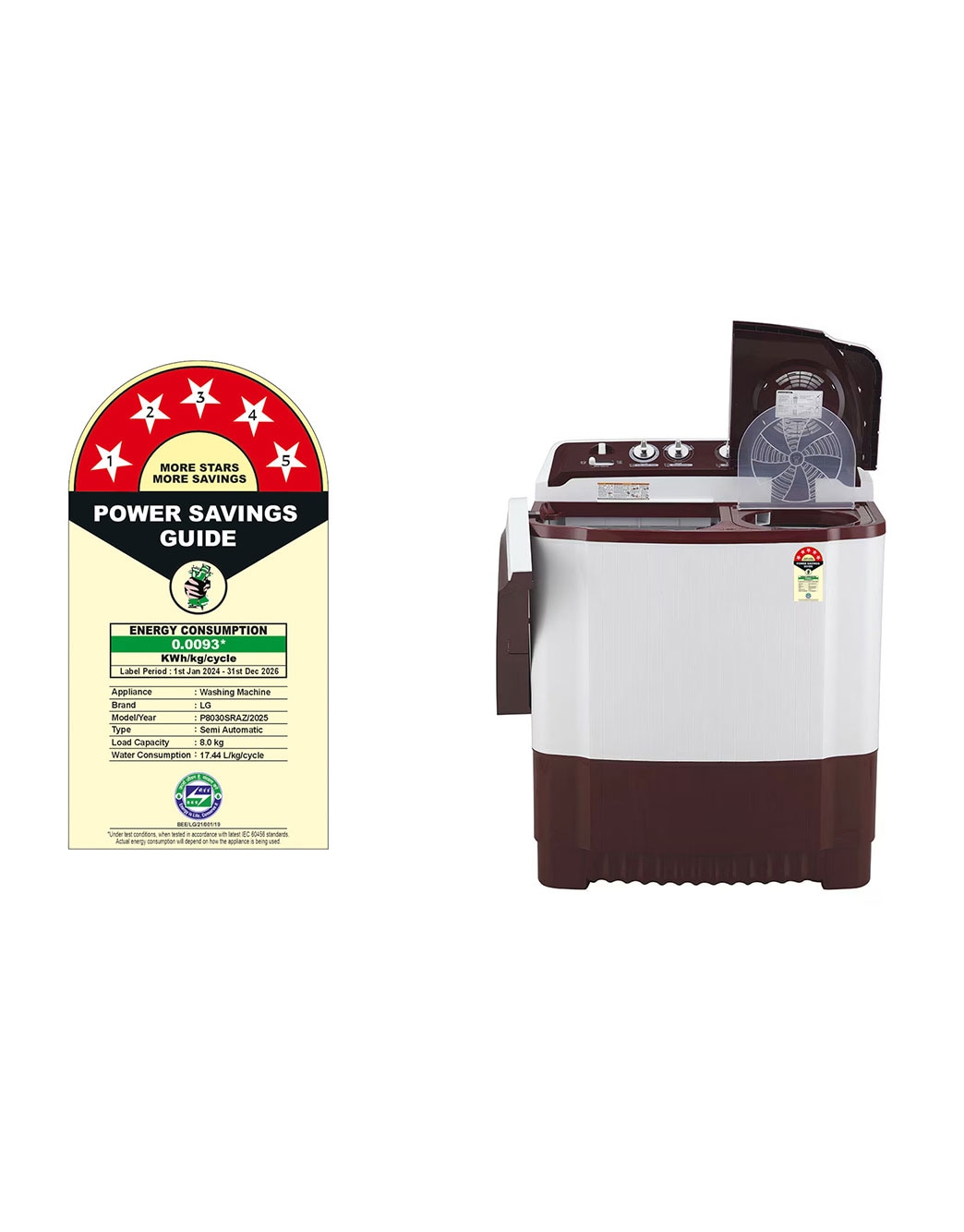 Buy 8 KG Semi Automatic Washing Machine - P8030SRAZ | LG IN