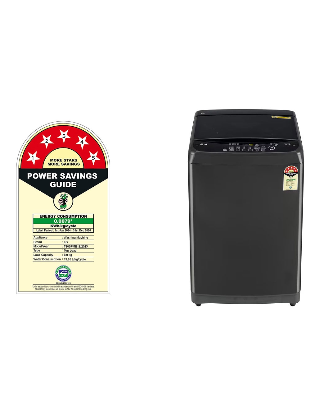 Buy 8Kg Top Load Smart Washing Machine - T80SPMB1Z | LG India