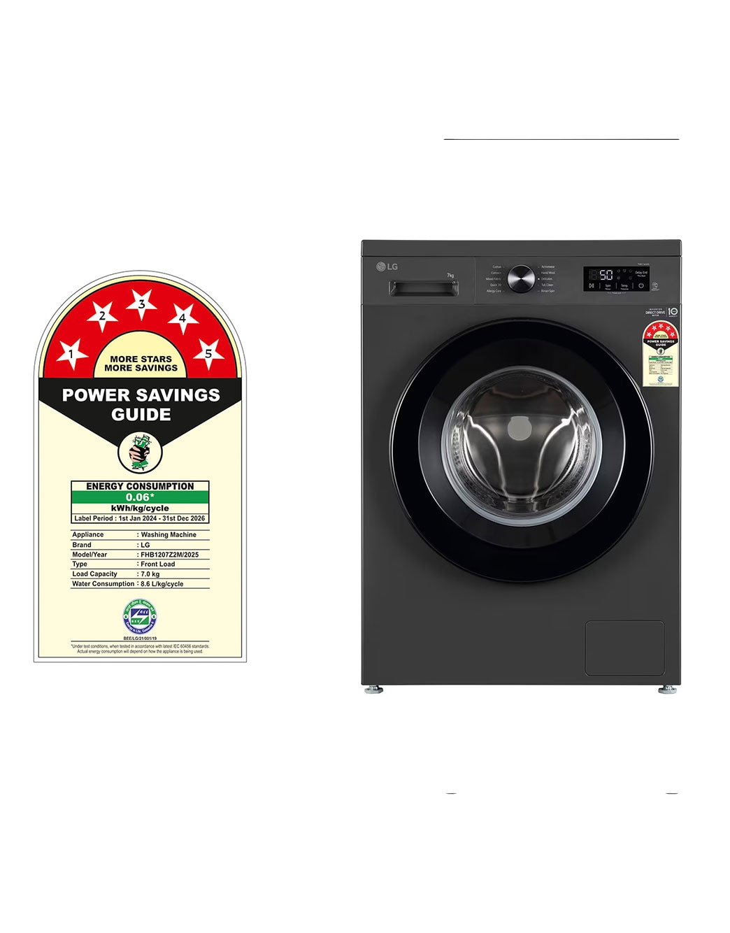 Buy 7Kg Front Load Washing Machine - FHB1207Z2M | LG India