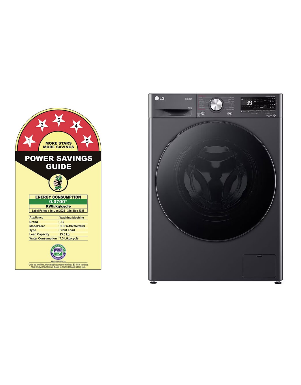 Buy 13KG Front Load Washing Machine - FHP1413Z7M | LG IN