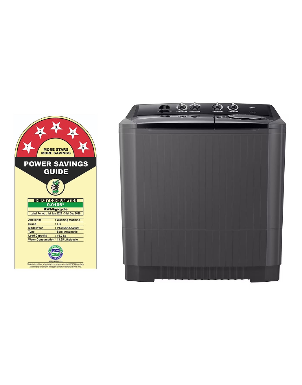 Buy 14 kg Semi Automatic Washing Machine - P1465SKAZ | LG IN