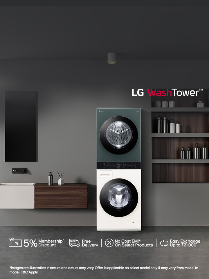WashTower™ | Stackable Washer and Dryer | LG IN