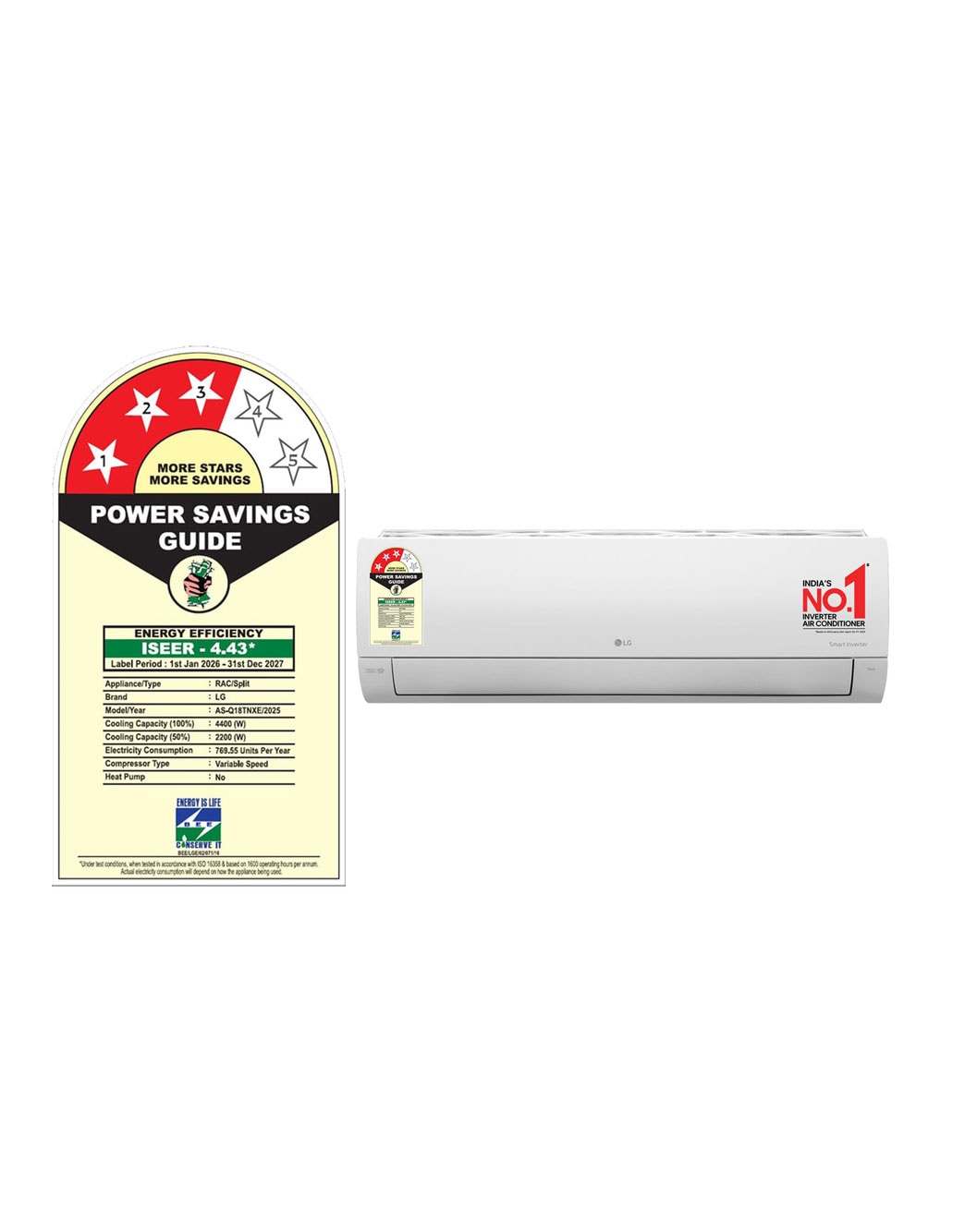 3 Star (1.5 ton) Split AC (2026) - AS-Q18TNXE | LG India