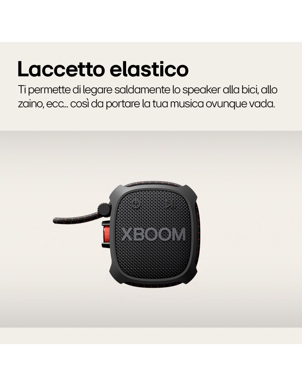 LG XBOOM Go XG2TBK speaker portatile 5W resistente all'acqua | LG Italia