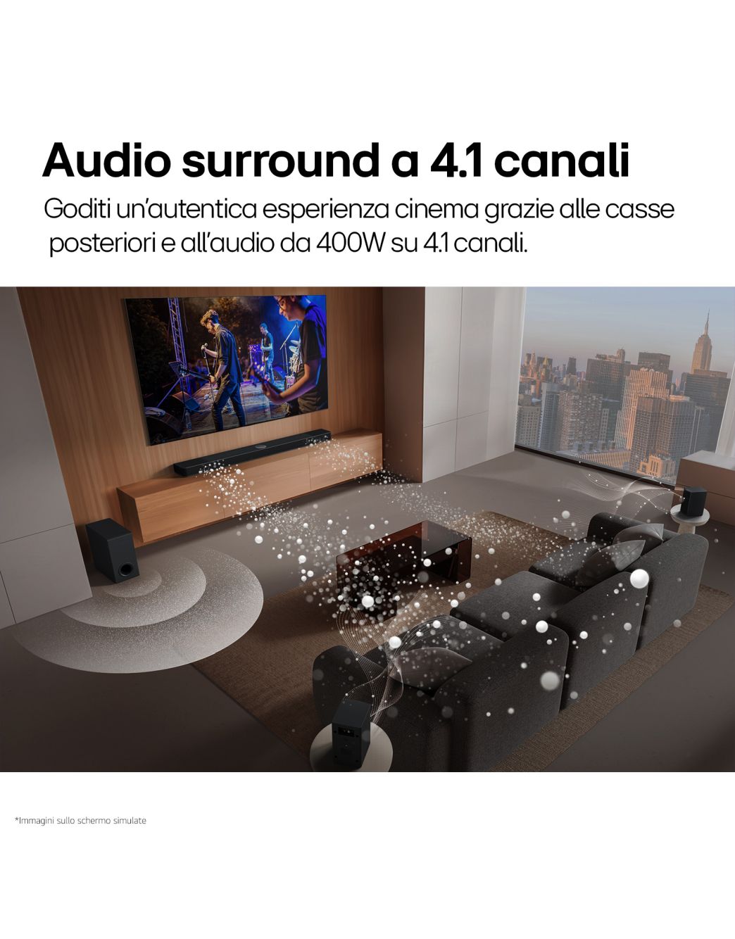 Soundbar Home Cinema LG S40TR con altoparlanti posteriori e suono ...