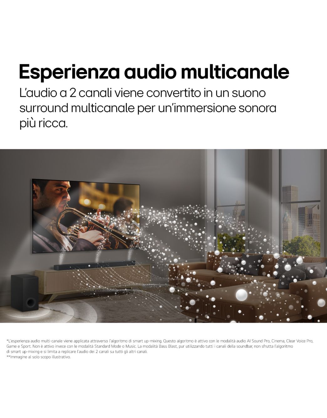 Soundbar Home Cinema LG S70TR con Dolby Atmos e altoparlanti posteriori ...