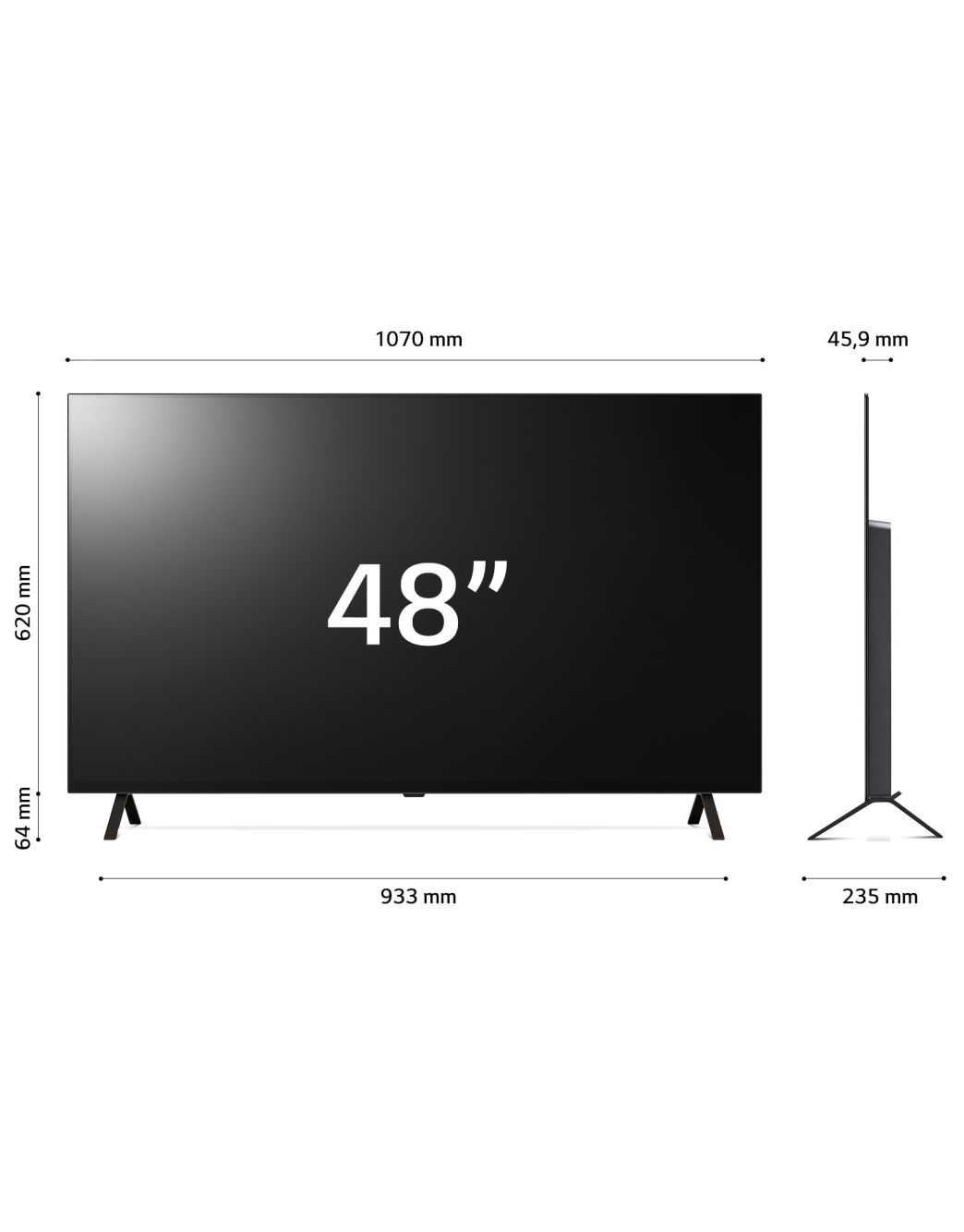 TV 48 pollici LG OLED AI B4 4K Smart TV - OLED48B46LA | LG IT