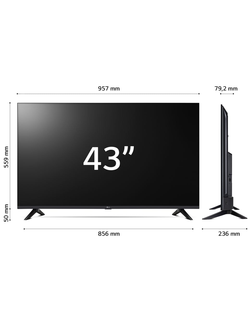 TV LG UHD 4K serie UT73 da 43 pollici 43UT73006LA webOS24 | LG IT