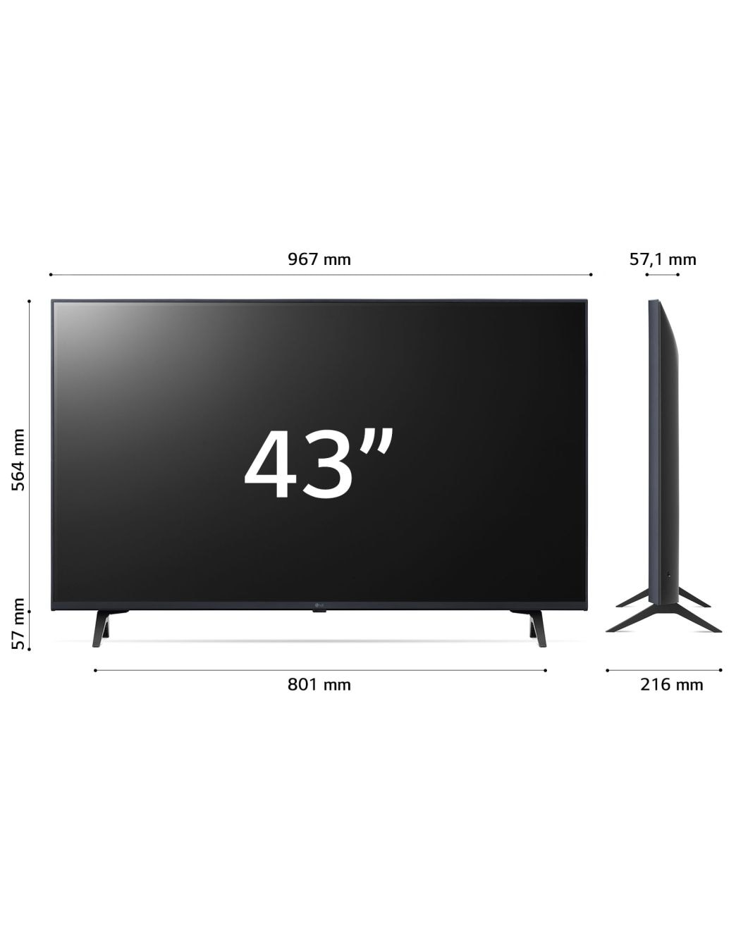 TV LG UHD 4K serie UT80 da 43 pollici 43UT80006LA webOS24 | LG IT