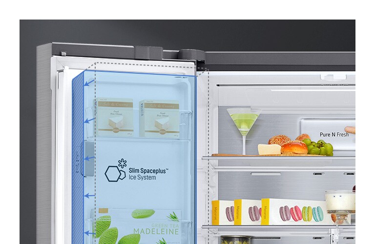 Frigorifero Multidoor Slim | Classe F, 517L | Freezer a cassetti, Wi-Fi ...