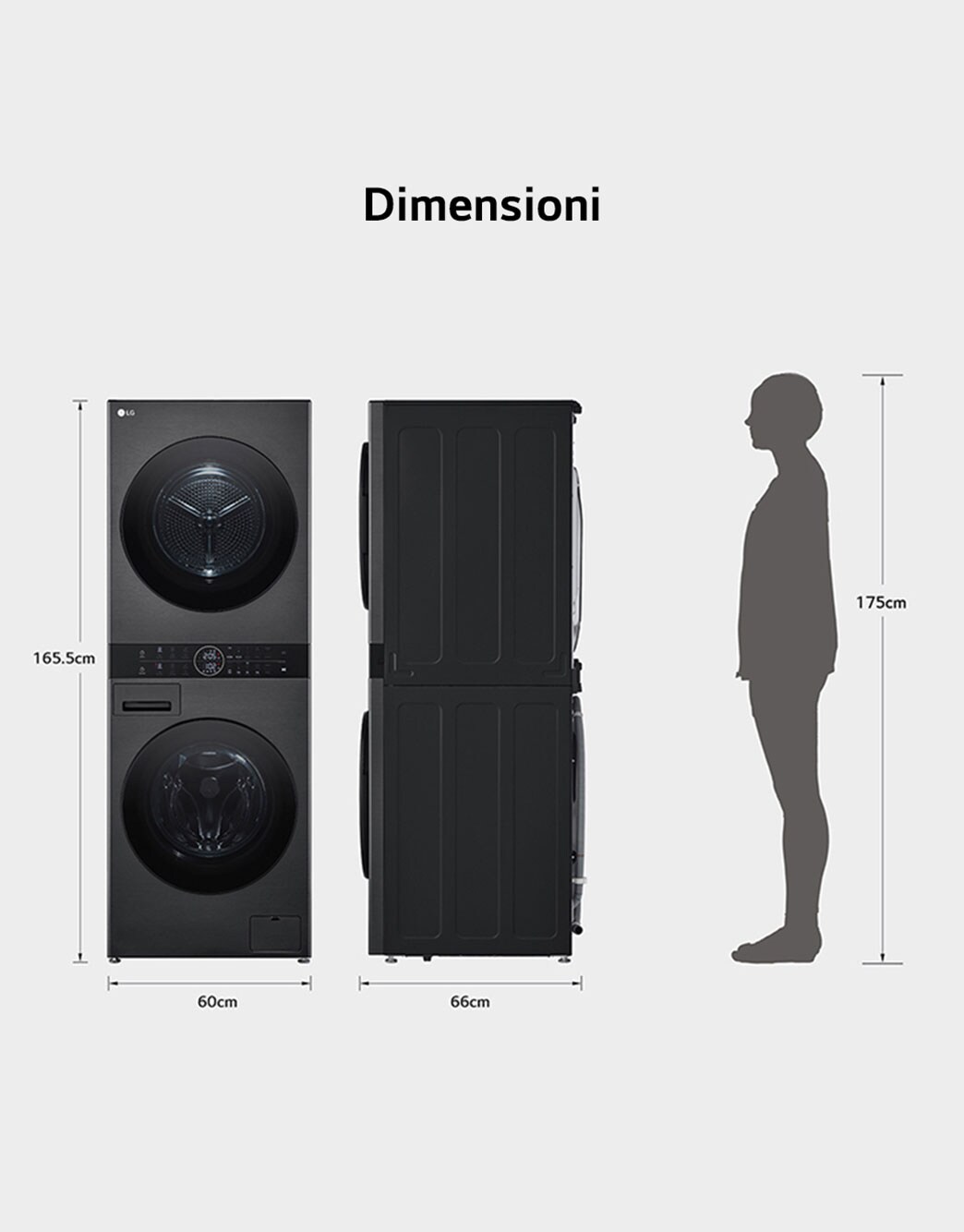 LG WashTower Colonna bucato 12/10kg - WT1210BBF | LG Italia