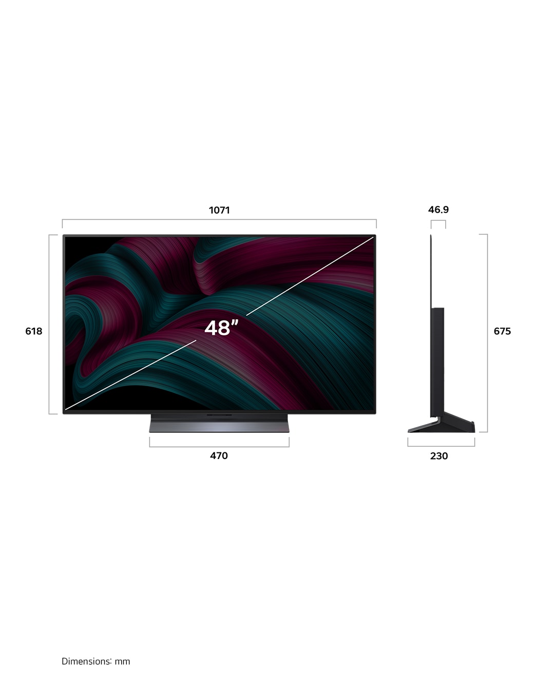 TV 48 pollici LG OLED evo AI C5 4K Smart TV 2025 - OLED48C55LA | LG Italia
