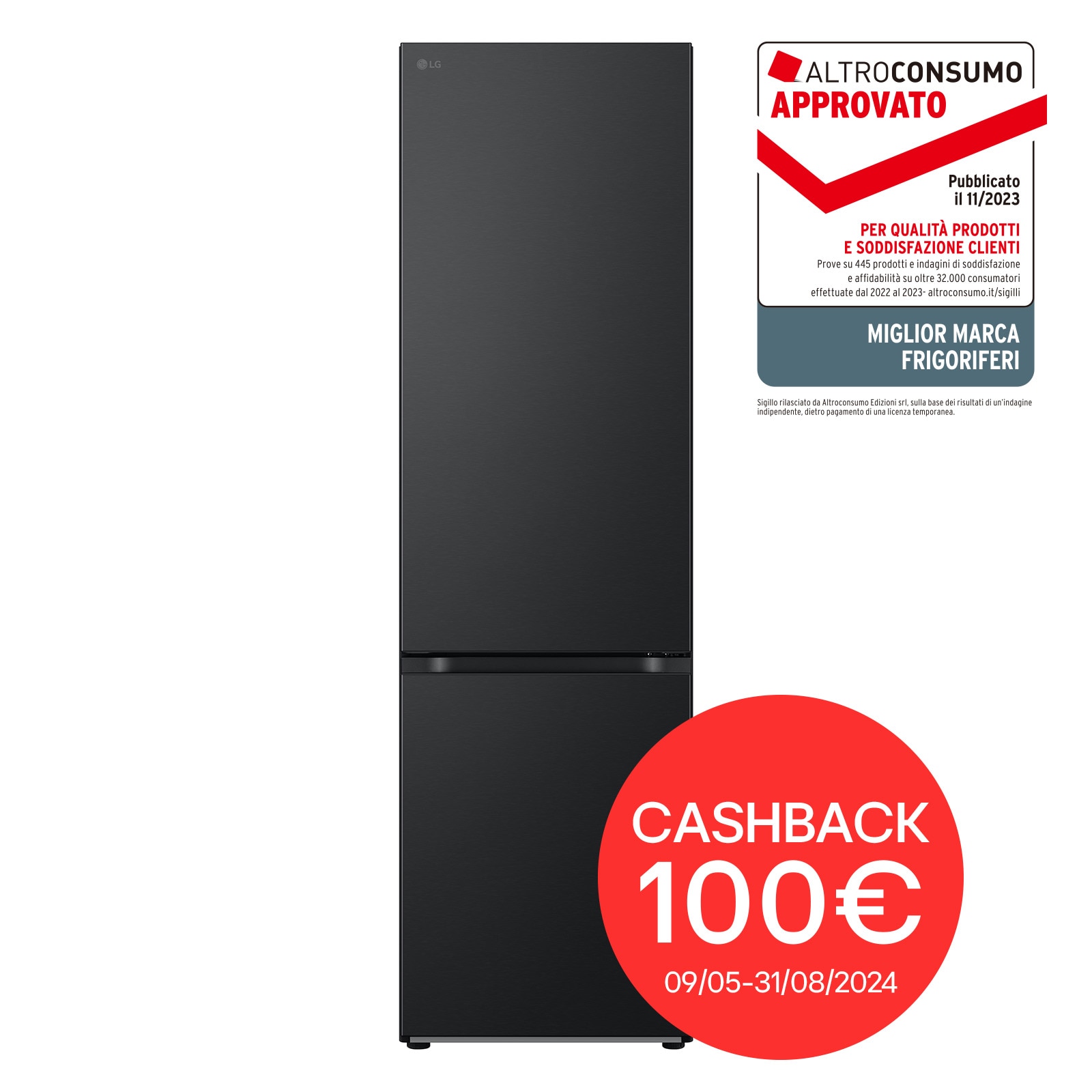 387L Frigorifero Combinato Nero No Frost GBV7280DEV | LG IT