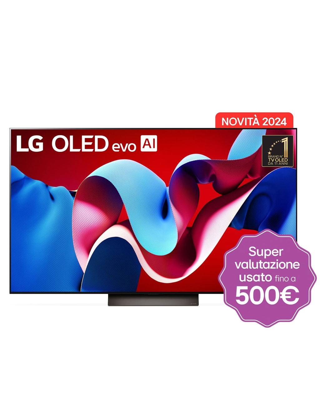 TV LG OLED evo AI serie C4 da 65 pollici OLED65C44LA webOS24 | LG IT
