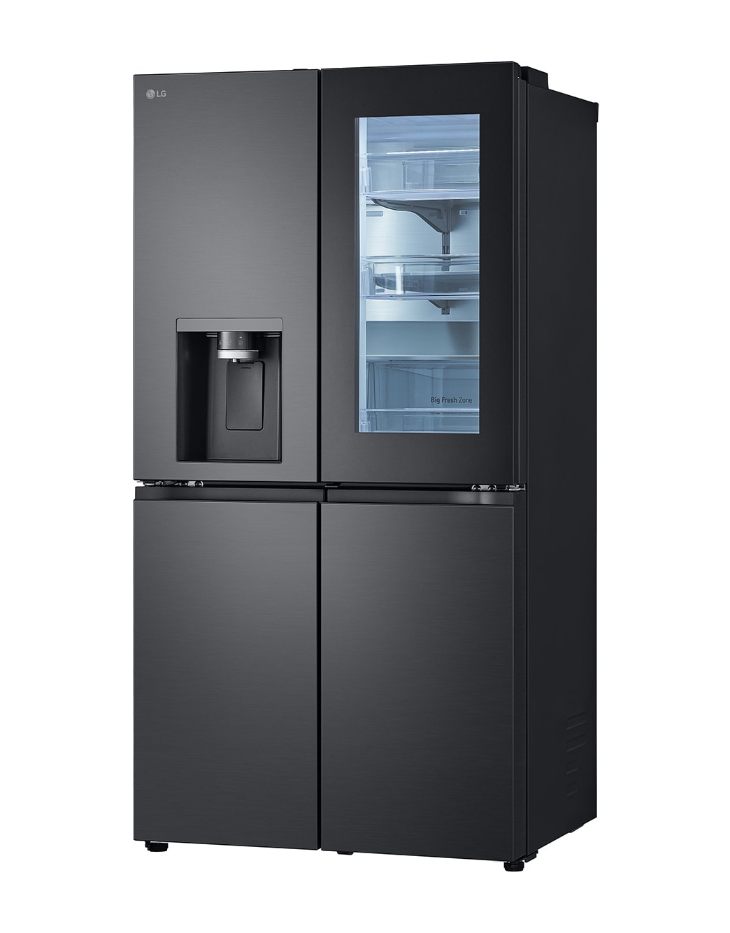 Вид многодверного холодильника LG GC-X24FFCBB, 570л спереди | LG KZ