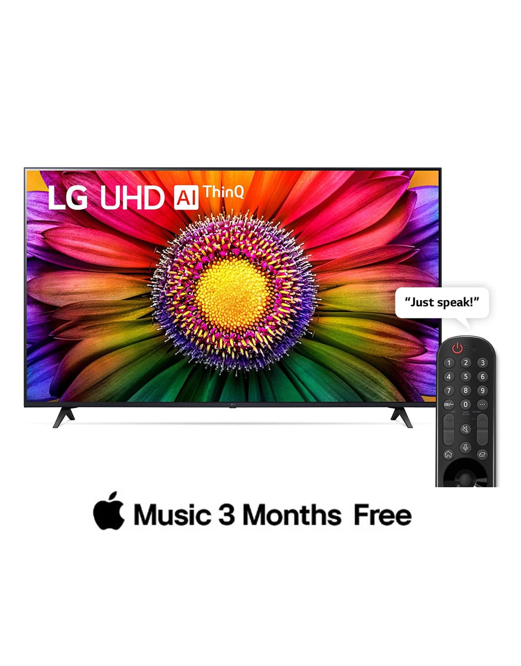 Smart TV LG UHD UR80 I 75 pouces I 4k Processeur IA α7 Gen6 I ThinQ AI ...