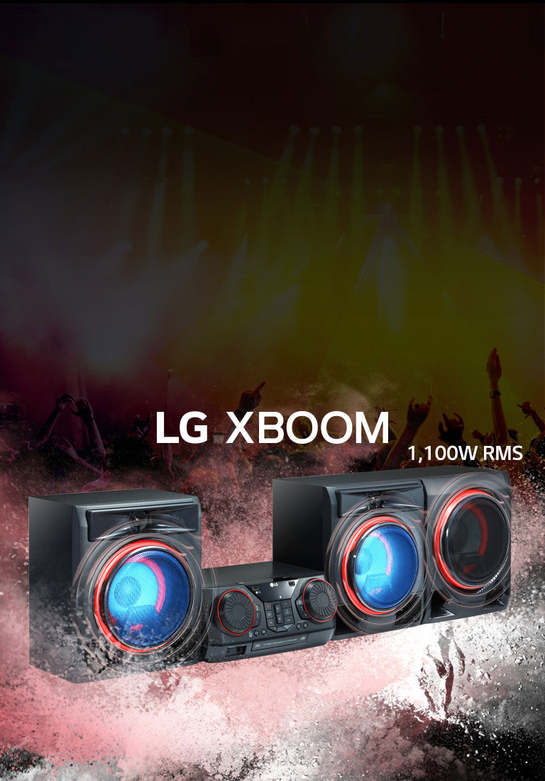 Sistema Hi Fi LG XBOOM CK57 Bocina de 1100 W para fiesta de karaoke | LG MX