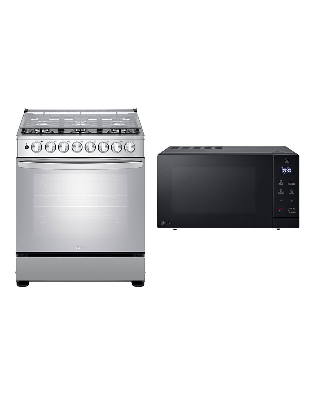 Estufa LG 5.2 pies cúbicos de 6 Quemadores+Horno de Microondas NeoChef ...