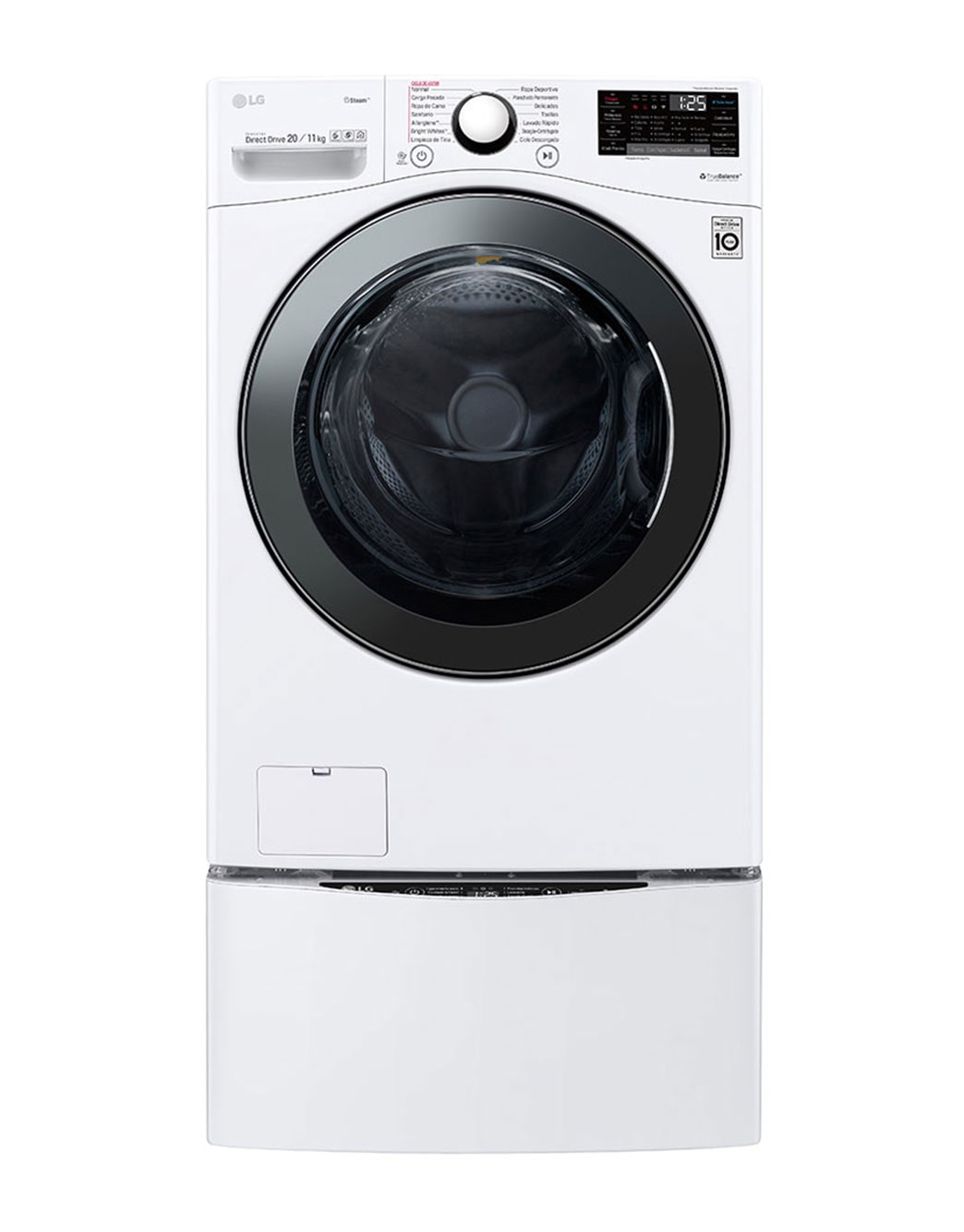 Lavasecadora LG Carga Frontal Inteligente Inverter DD con 6 Motion DD 20Kg / 11Kg -Blanca ...