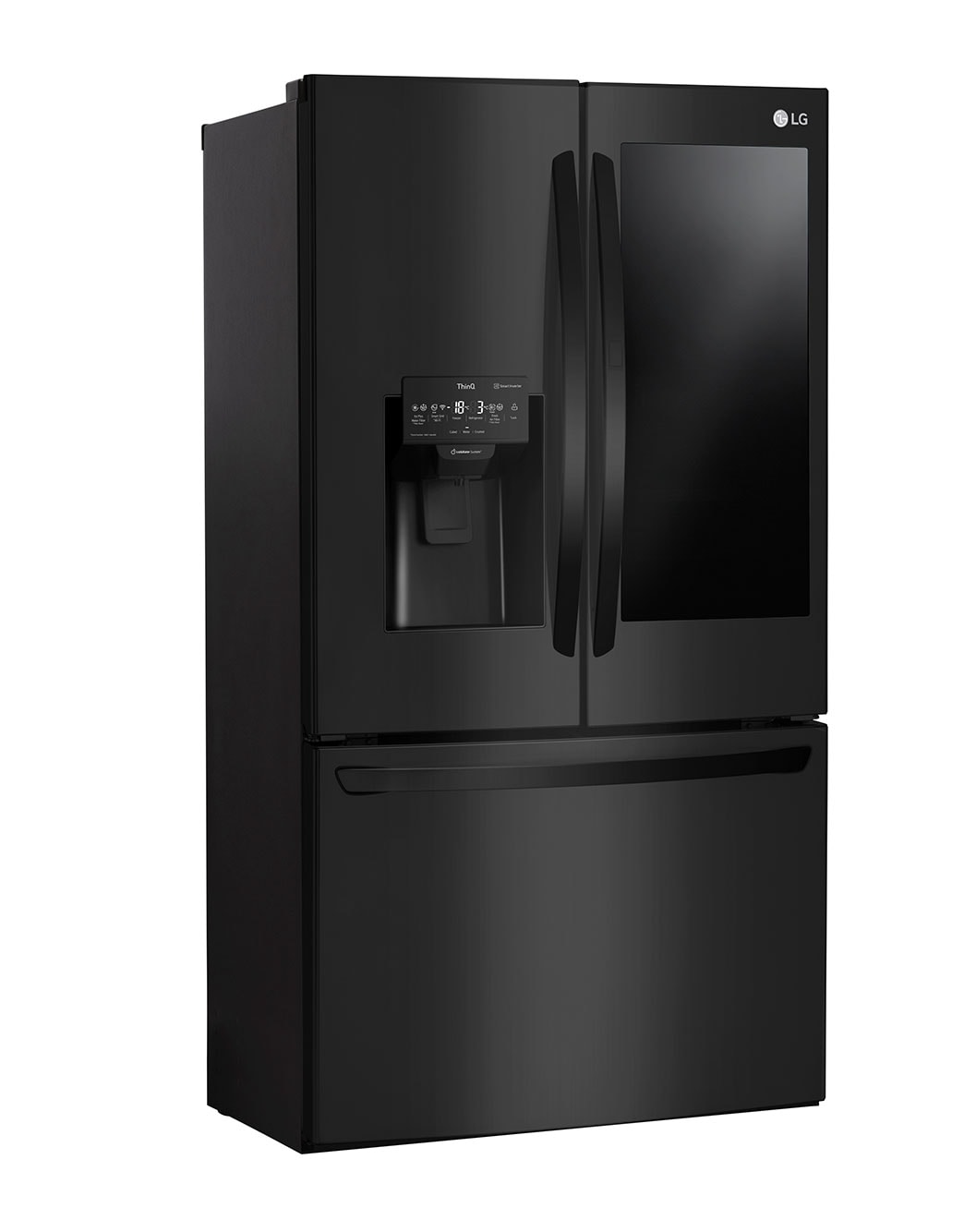 Refrigerador French Door LG Instaview™ Inteligente 28 pies cúbicos - Acero Negro con Despachador ...