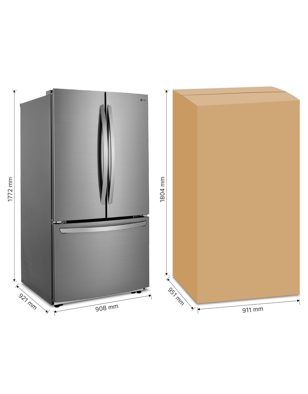 Refrigerador French Door 29 pies³ - GM29BIP | LG MX