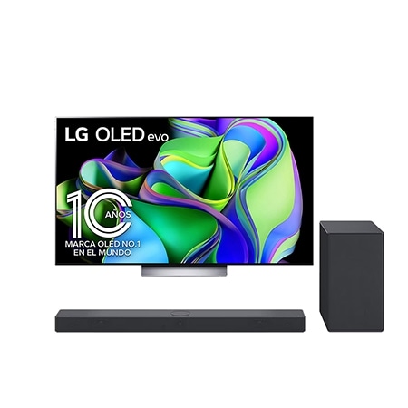 Pantalla LG OLED evo 55'' C3 4K SMART TV con ThinQ AI + LG Sound Bar ...