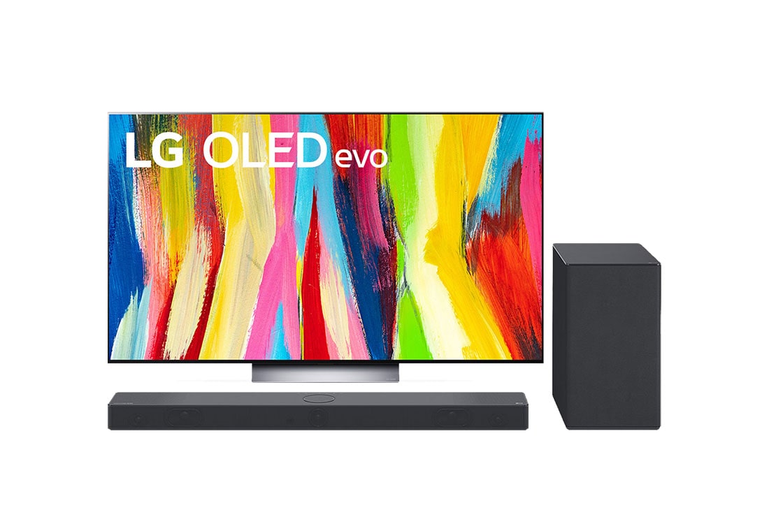 Pantalla LG OLED evo 65" C2 4K Smart TV con ThinQ AI + LG Sound Bar ...