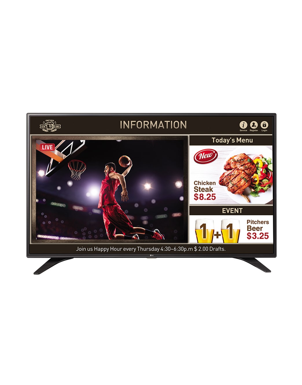 55" TV Signage - 55LV640S | LG MX