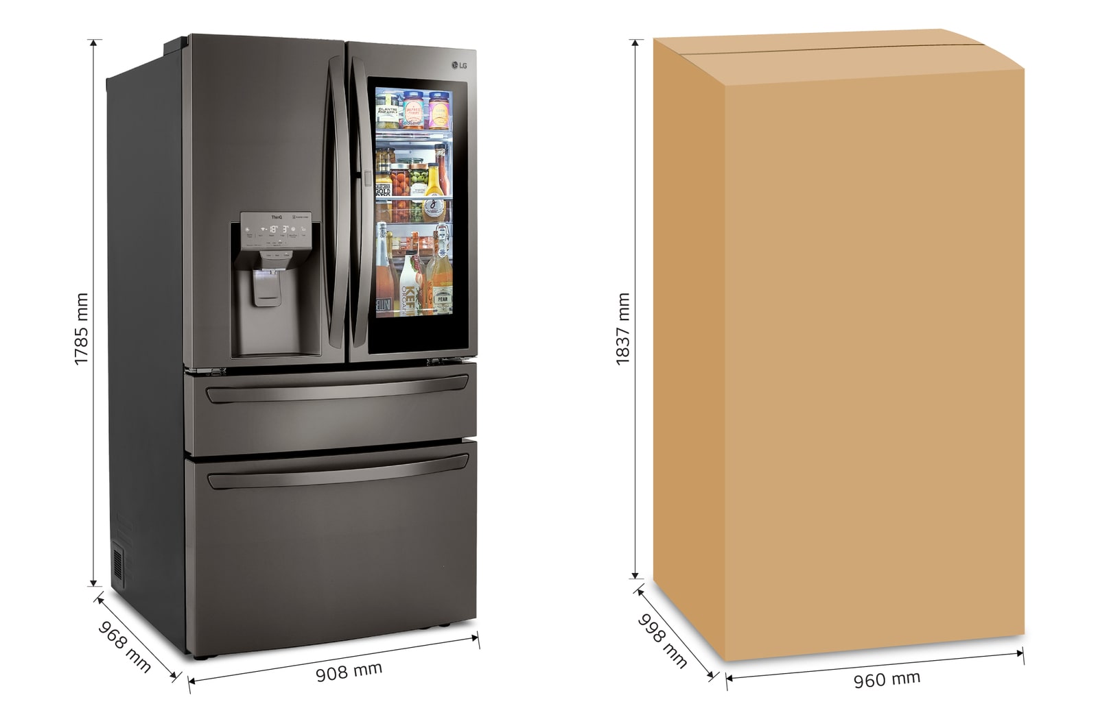 Refrigerador Instaview™ French Door 30 pies³ LM85SXD | LG MX