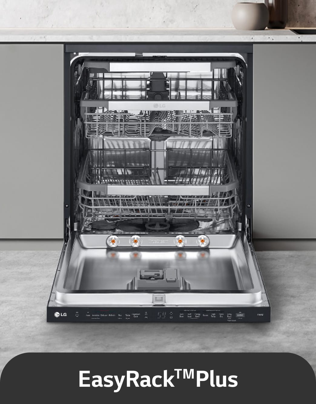 60cm QuadWash™ Freestanding Dishwasher - DFC335HM.ABMREML | LG Malaysia