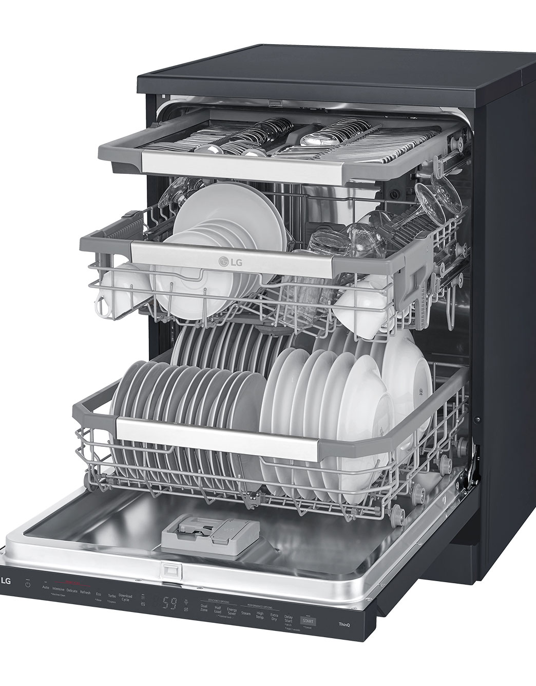60cm QuadWash™ Freestanding Dishwasher - DFC335HM.ABMREML | LG Malaysia