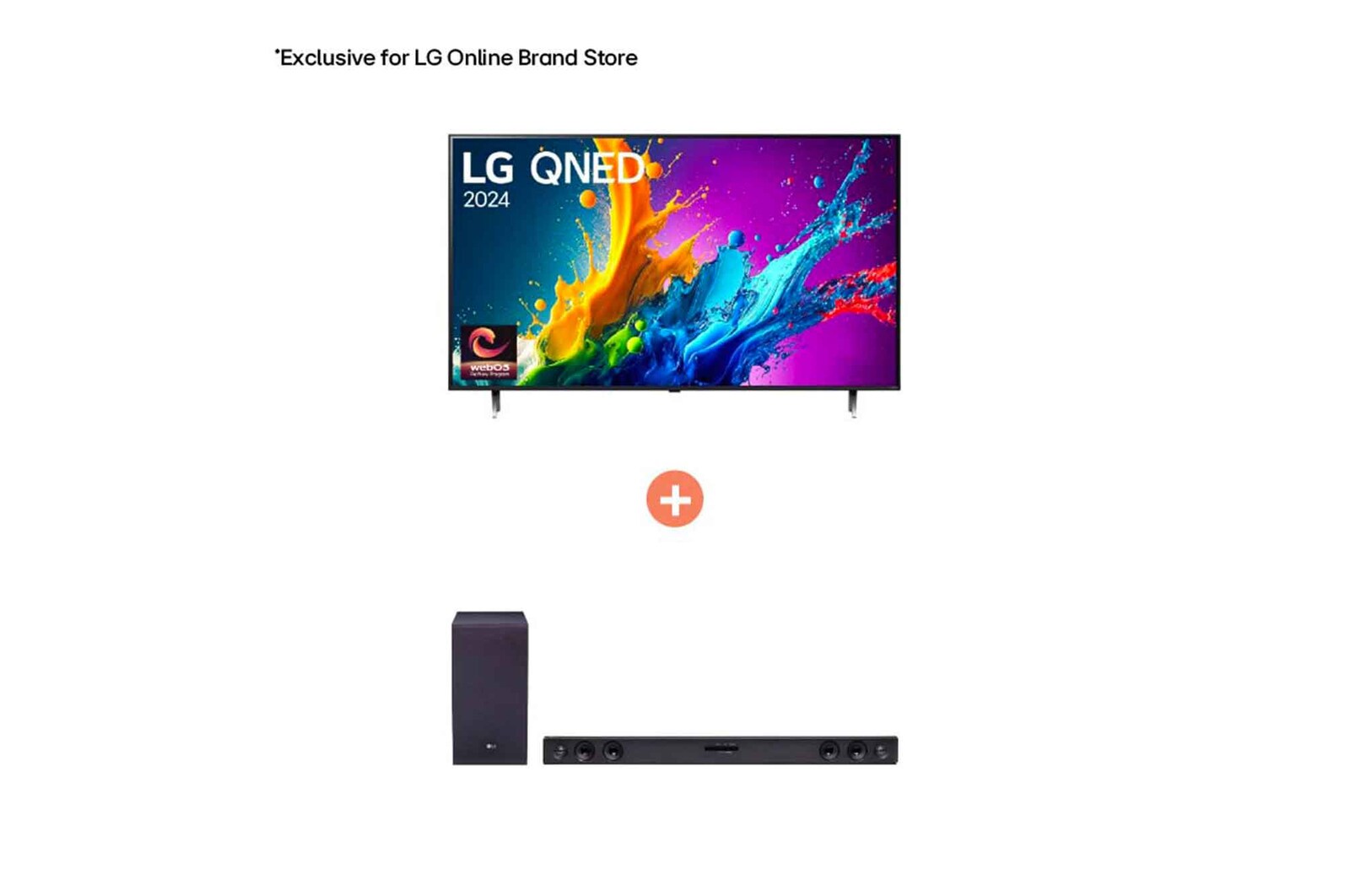 75" LG QNED80 4K AI TV and 300W Dolby Digital 2.1ch soundbar Essential ...