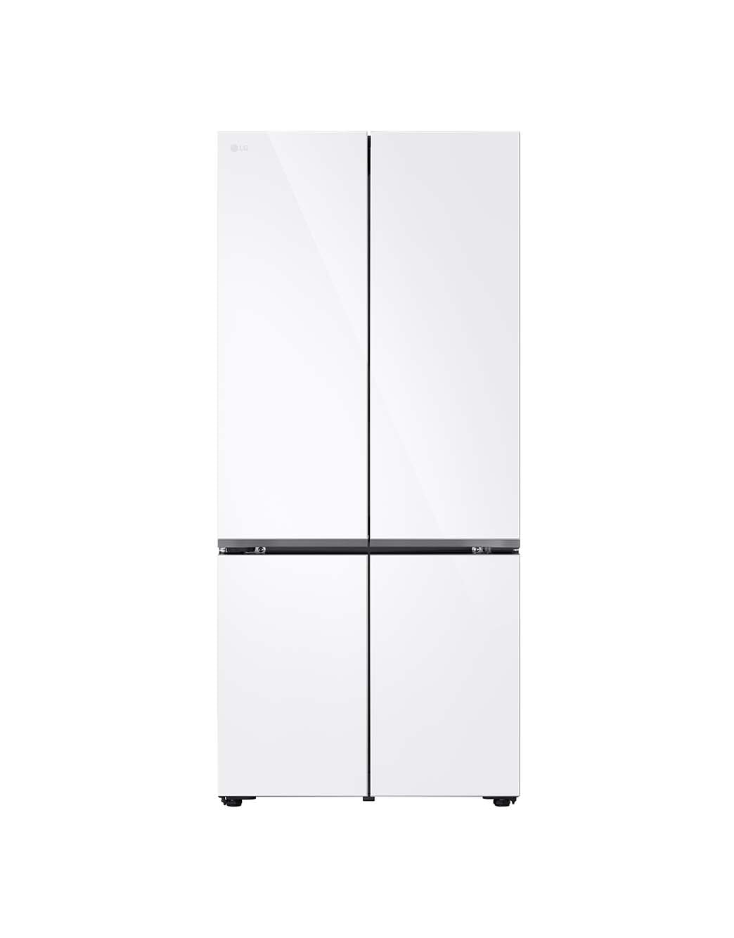 617l French Door Fridge with Auto Ice Maker in White Glass Finish - GV ...