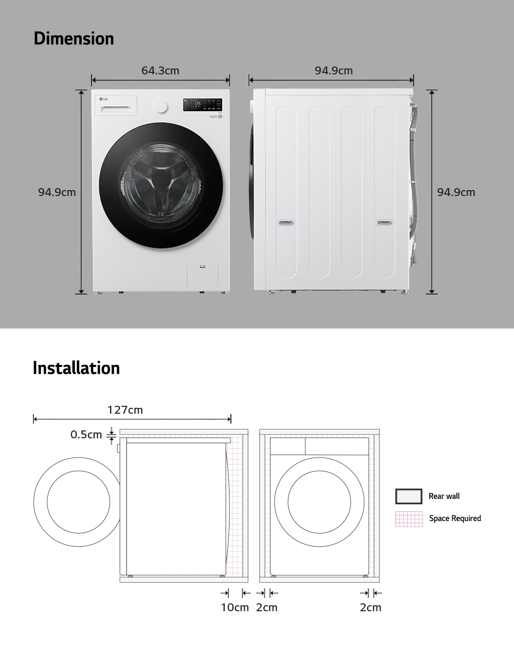 20kg Front Load Washer with AI Direct Drive™ and TurboWash™ - F2520SNEK ...